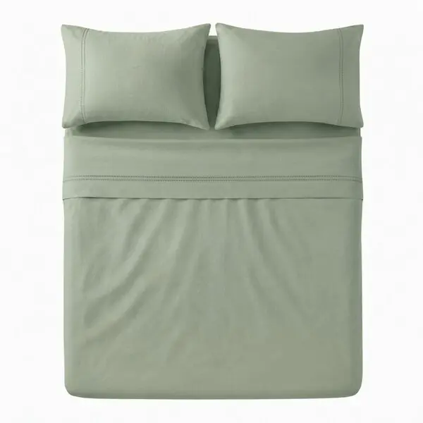 PURE PARIMA Yalda Sheet Set Meadow - Green