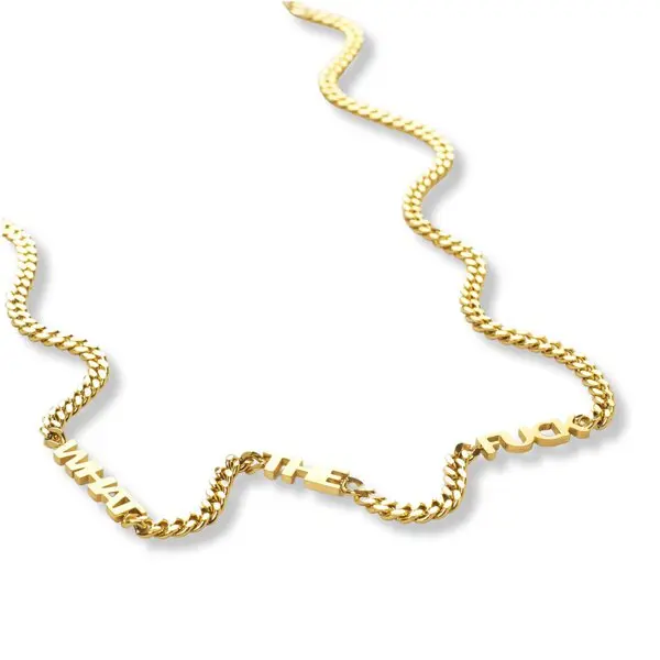 HOOPS + CHAINS LDN Plated Stainless Steel Statement Necklace - Gold