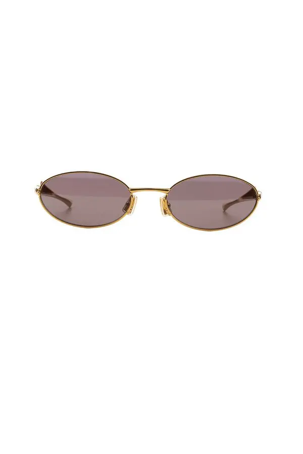 Bottega Veneta Oval Frame Sunglasses - Multicolor