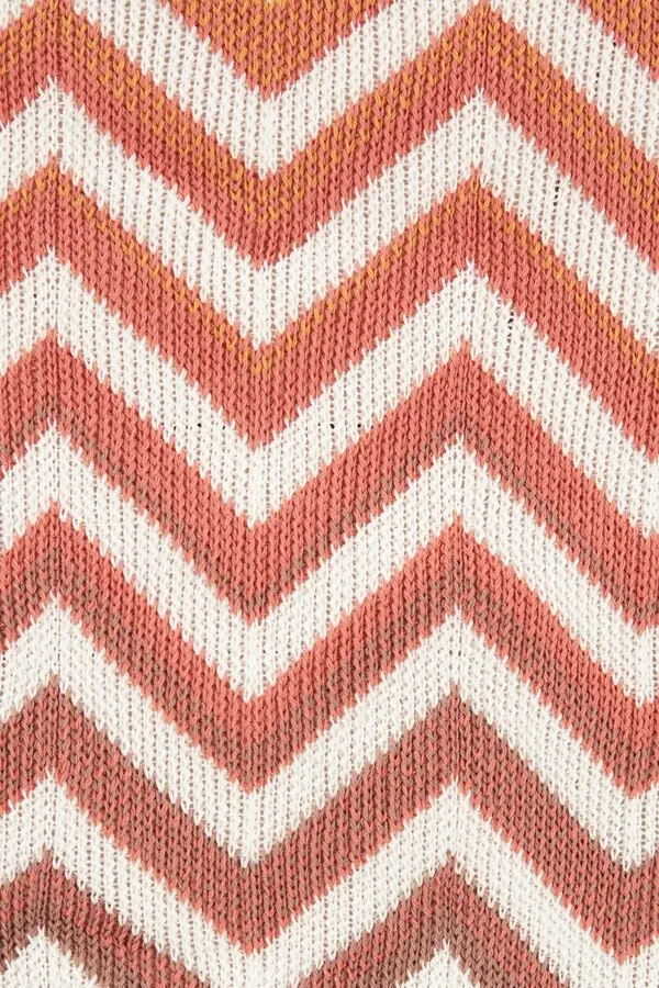 Missoni Sleeveless Knit Top With Chevron Print