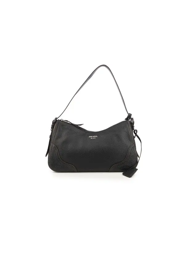 Prada Textured Leather Shoulder Bag