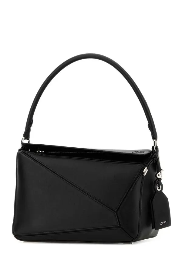 Loewe Nappa Leather Featherlight Shoulder Bag - Black