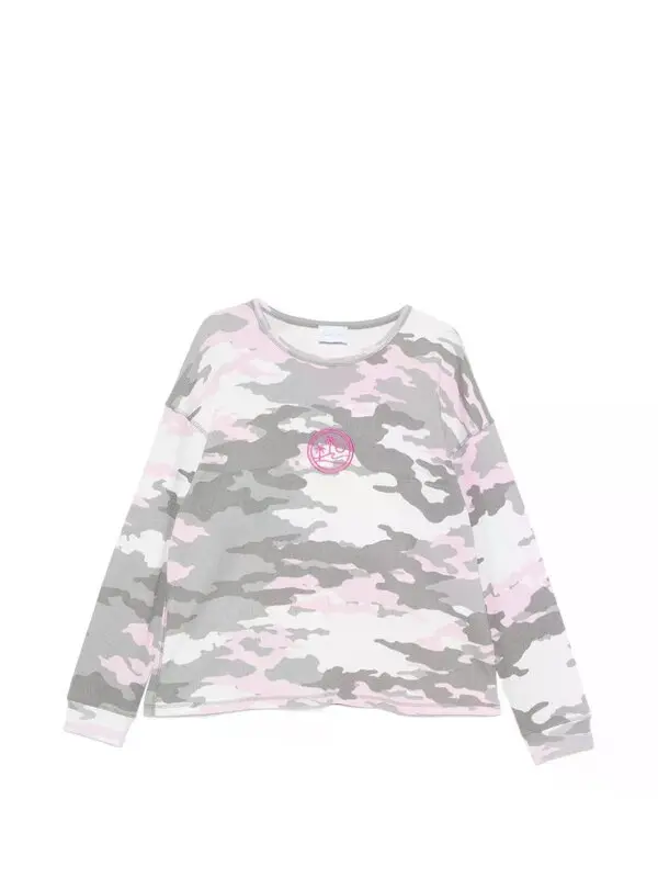 BLUE SKY INN Camo-print Waffle-knit T-shirt