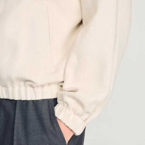 Sandro Cotton And Linen Zip-up Jacket
