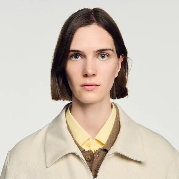 Sandro Cotton And Linen Zip-up Jacket