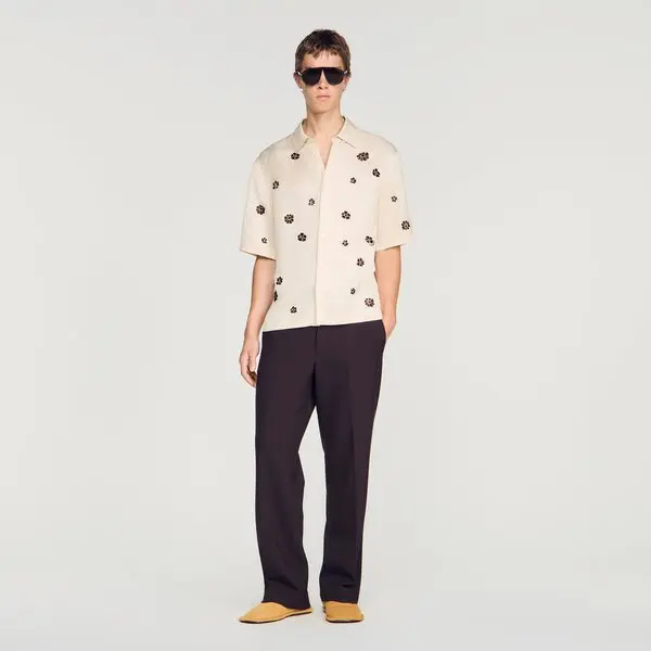 Sandro Loose-fit Floral Shirt