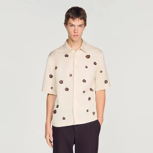 Sandro Loose-fit Floral Shirt