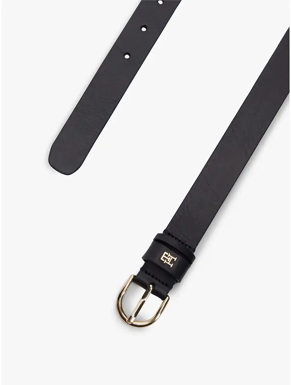 Tommy Hilfiger Monogram Slim Leather Belt