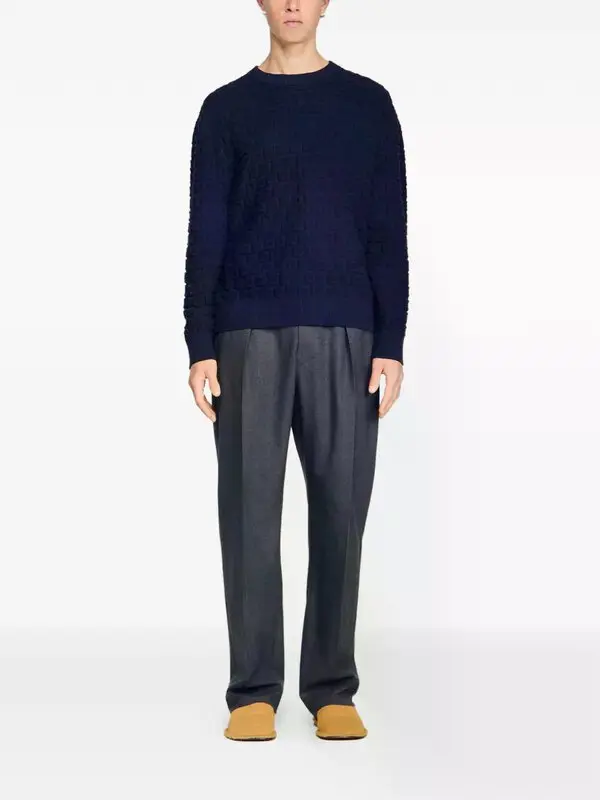 Sandro Jacquard-knit Crewneck Sweater