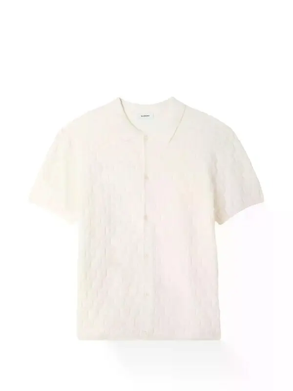 Sandro Jacquard-knit Short-sleeve Cardigan