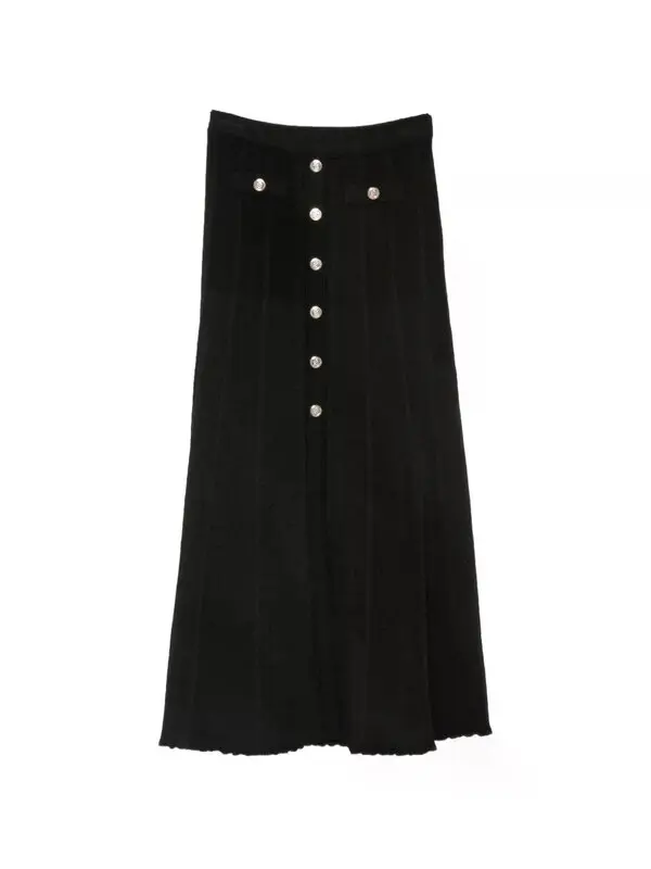 Sandro Button-embellished Flared Skirt