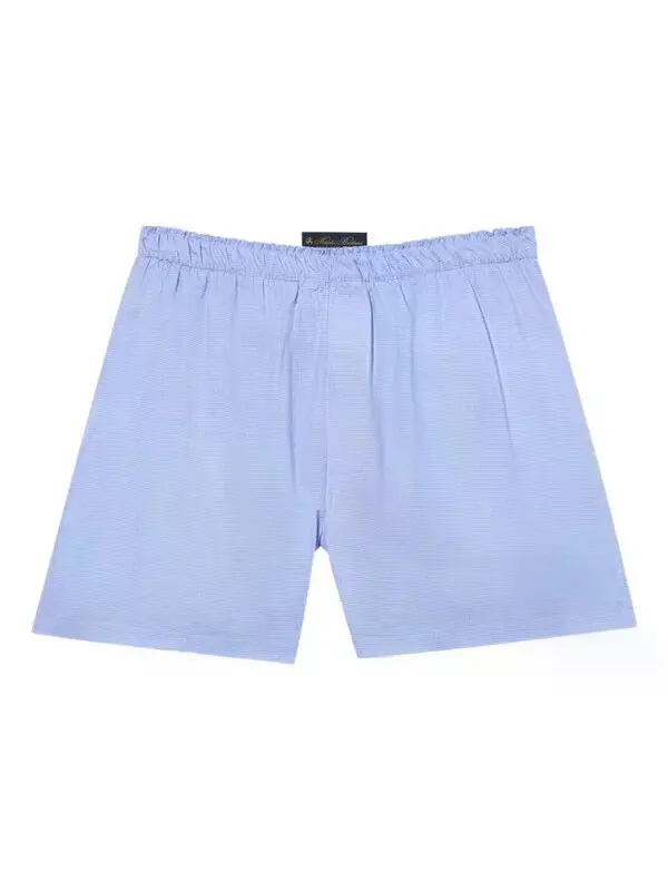 Brooks Brothers Micro-effect Cotton Boxer Shorts - Blue