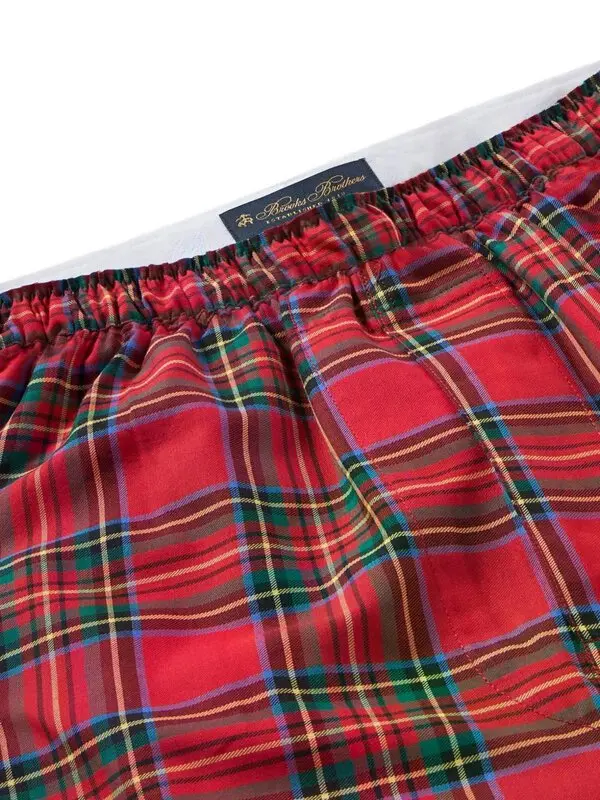 Brooks Brothers Tartan-pattern Cotton Boxer Shorts