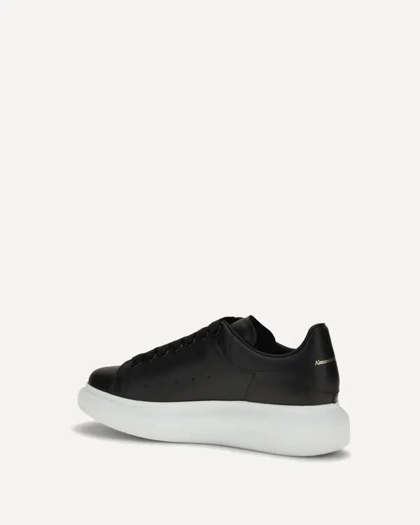 Alexander McQueen Leather Platform Sneakers - Black