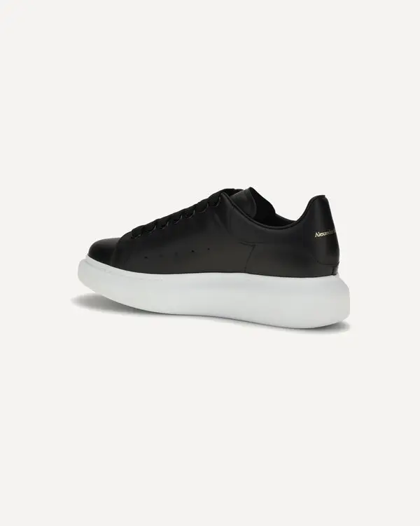 Alexander McQueen Leather Platform Sneakers - Black