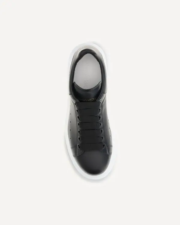 Alexander McQueen Leather Platform Sneakers - Black
