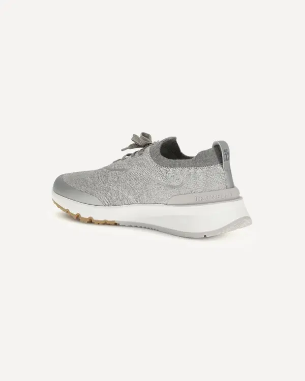 Brunello Cucinelli Techno Cotton Knit Sneakers - Grey