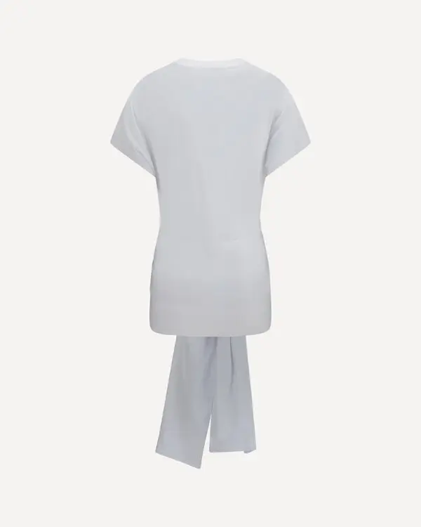 TOTEME Draped-waist Jersey T-shirt - White