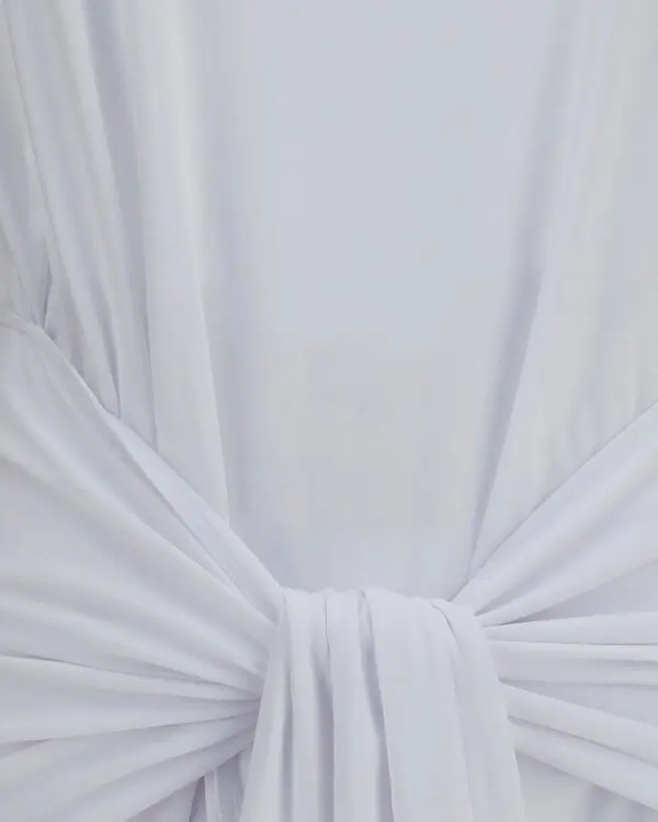 TOTEME Draped-waist Jersey T-shirt - White