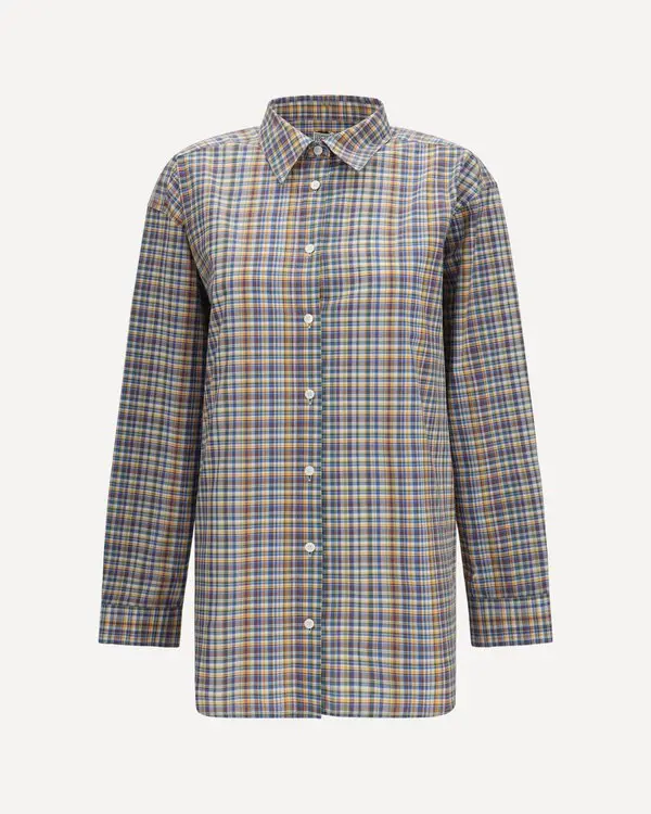 TOTEME Classic Cotton Shirt With Checked Pattern - Multicolour
