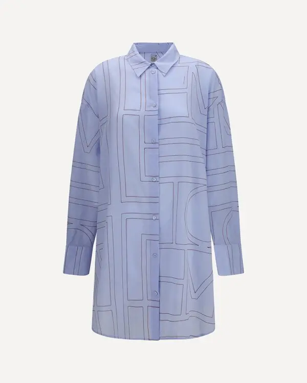 TOTEME Monogram Print Shirt Dress