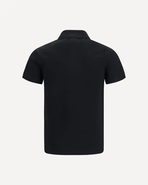 Balmain Pb Embroidered Logo Polo - Black