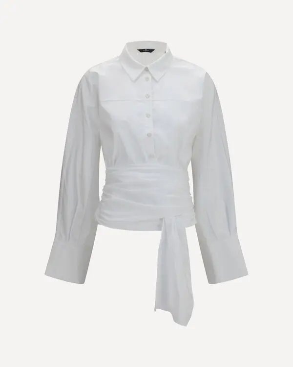 7 For All Mankind Waist-knot Shirt - White