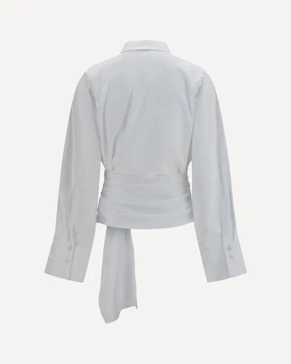7 For All Mankind Waist-knot Shirt - White