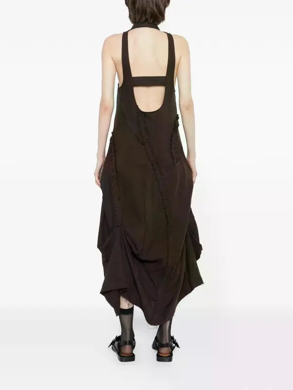 OPEN YY Ruffled-trim Zip-up Dress