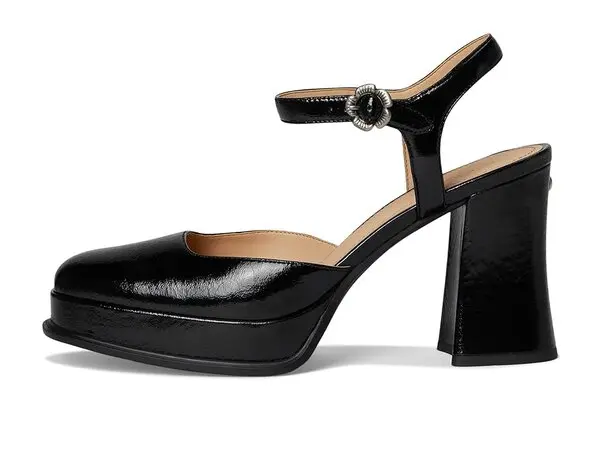 COACH Platform Block Heel Pumps With Ankle Strap