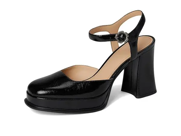 COACH Platform Block Heel Pumps With Ankle Strap