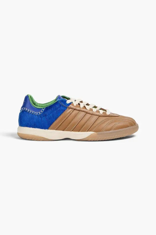 Adidas Samba Quilted Leather And Calf Hair Sneakers