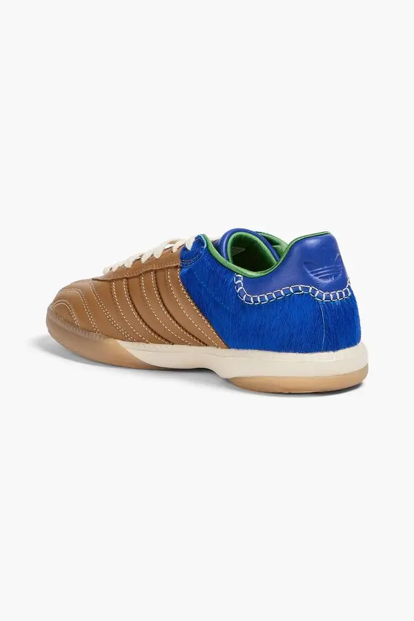 Adidas Samba Quilted Leather And Calf Hair Sneakers