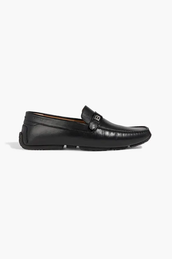 Bally Leather Driving Shoes With Logo Embellishment - Black