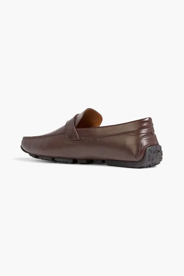 Bally Leather Driving Shoes With Logo Embellishment