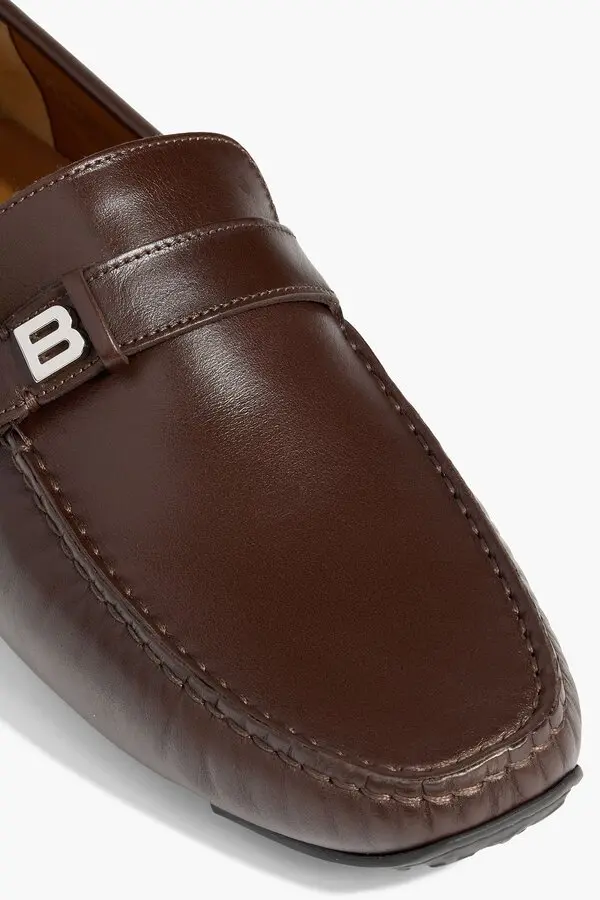 Bally Leather Driving Shoes With Logo Embellishment