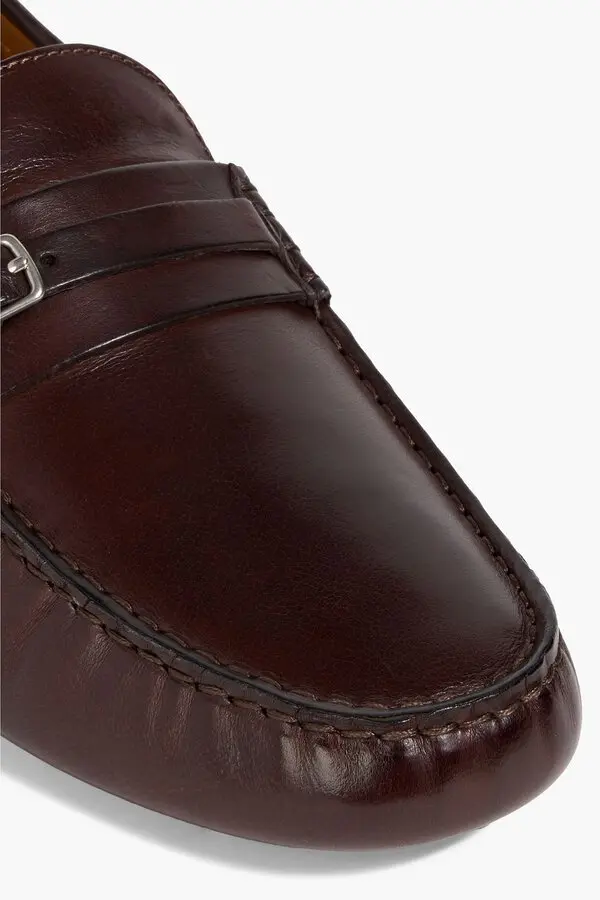 Bally Kledy Leather Driving Shoes With Buckle Detailing