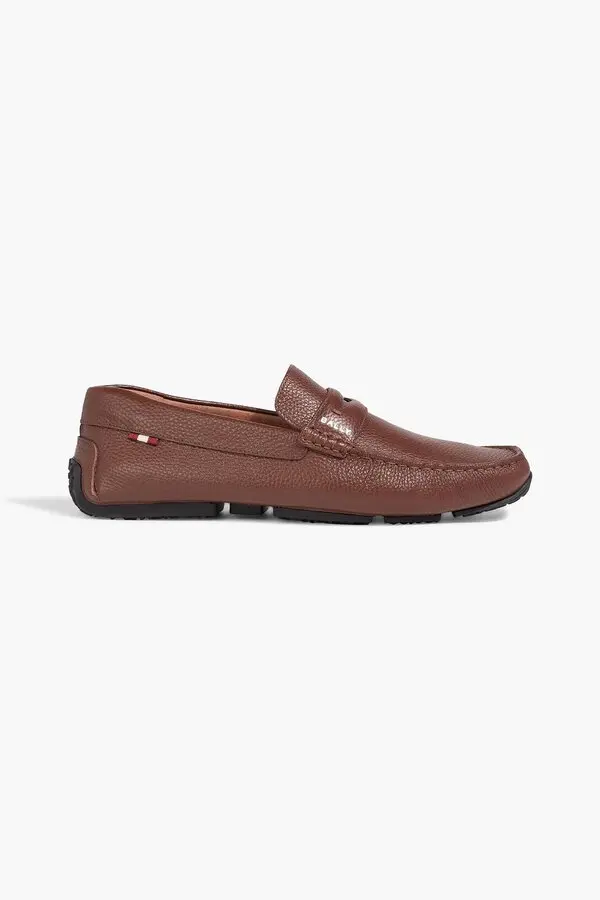 Bally Palven Pebbled-leather Driving Shoes