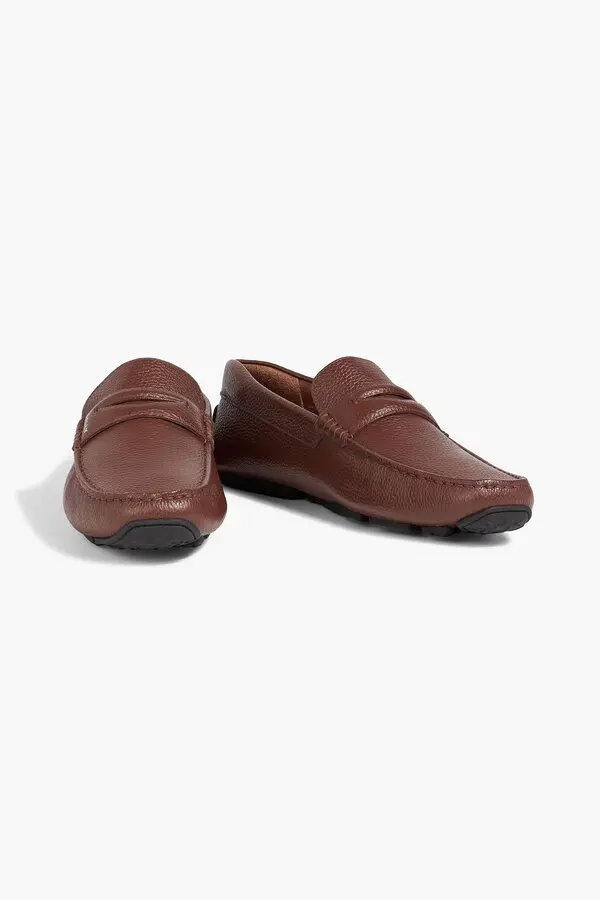 Bally Palven Pebbled-leather Driving Shoes