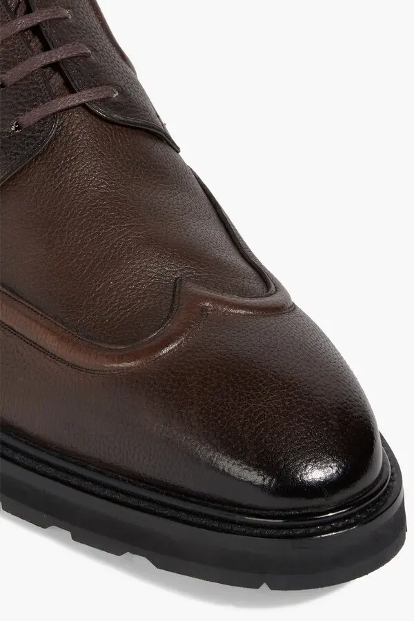 Bally Pebbled Leather Derby Shoes