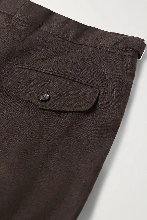 BODE Straight-leg Linen Suit Pants