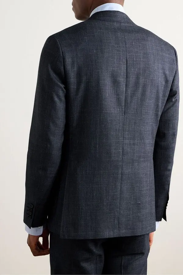 Canali Slimfit Doublebreasted Cupro Suit Jacket