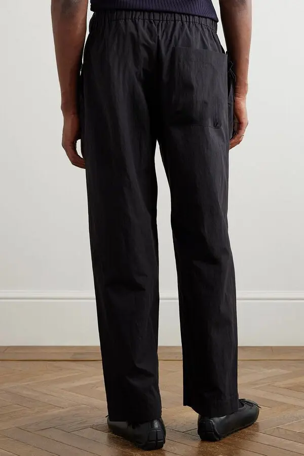 Simone Rocha Straight Leg Bow Detailed Cotton Blend Cargo Pants