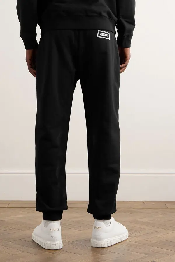 Versace Logoembroidered Cottonjersey Sweatpants