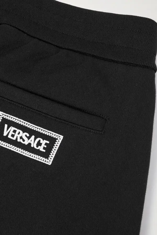 Versace Logoembroidered Cottonjersey Sweatpants