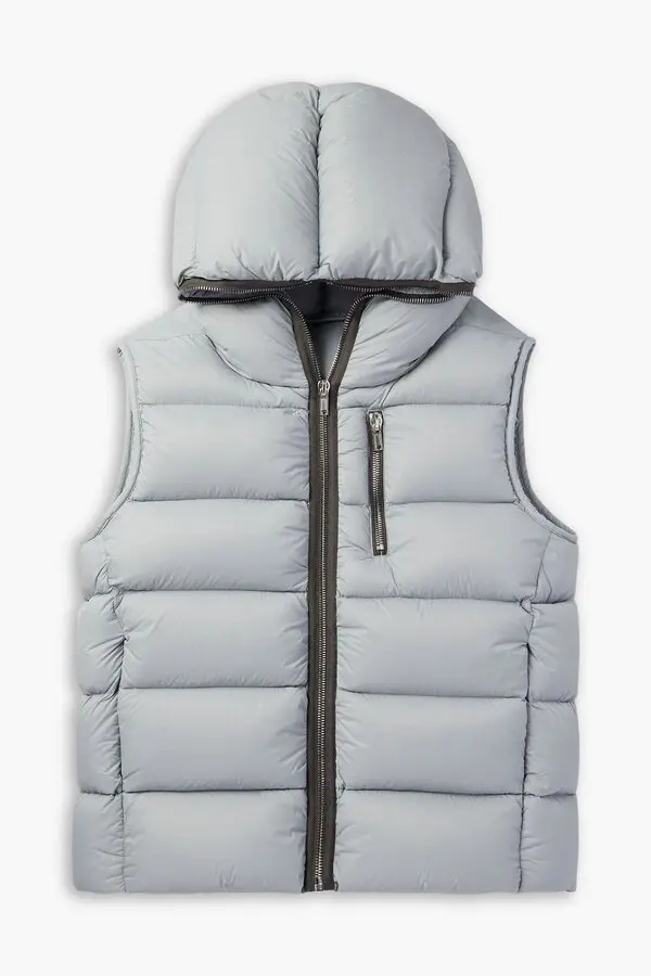 Rick Owens Quilted Shell Hooded Down Vest