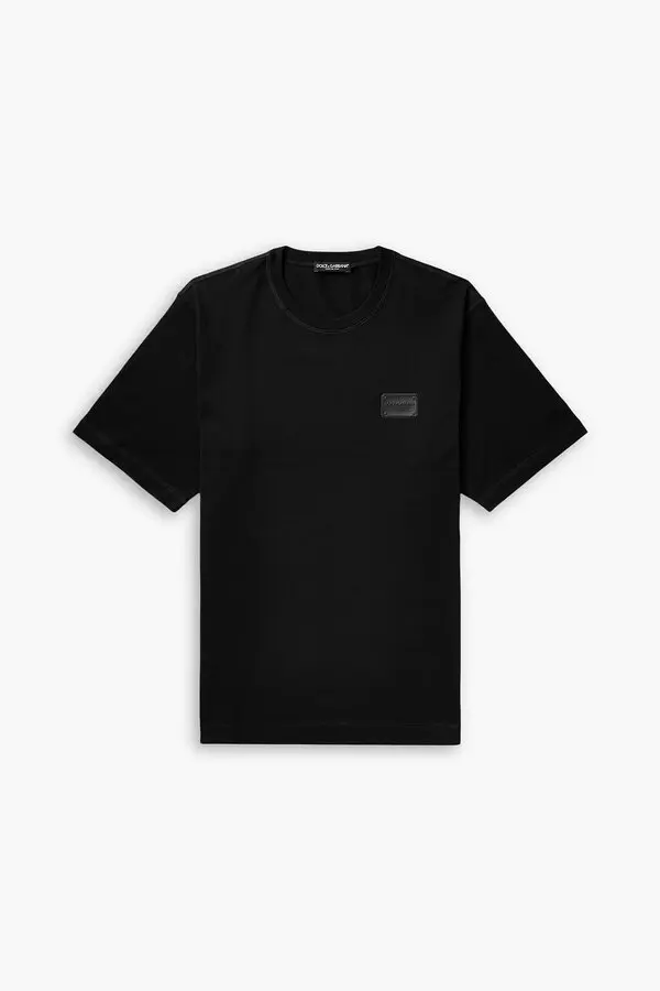 Dolce & Gabbana Logoappliquéd Cottonjersey Tshirt