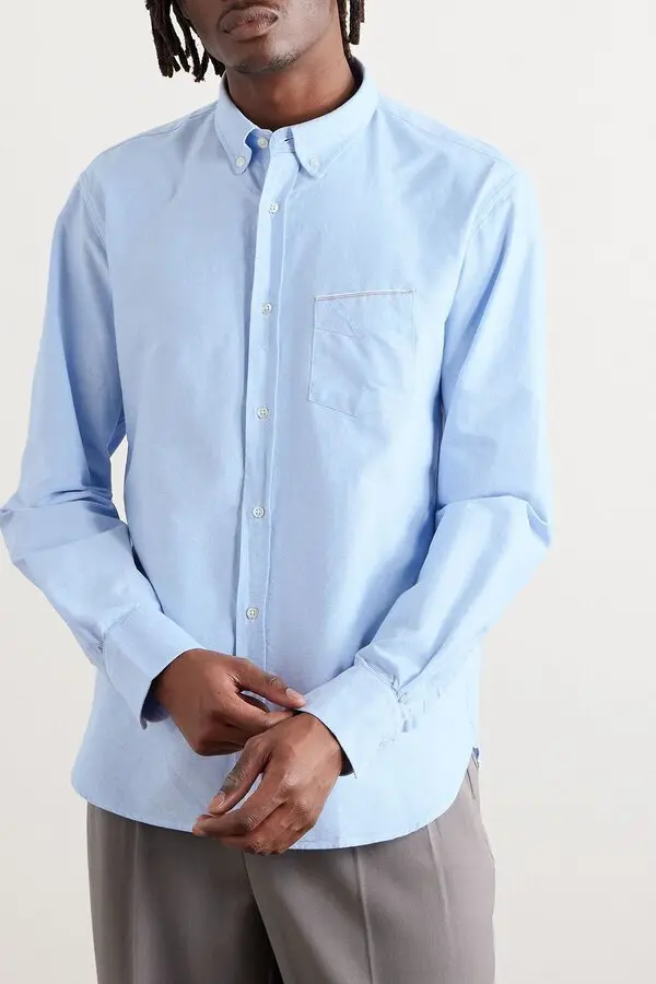 Officine Générale Slimfit Cotton Oxford Shirt