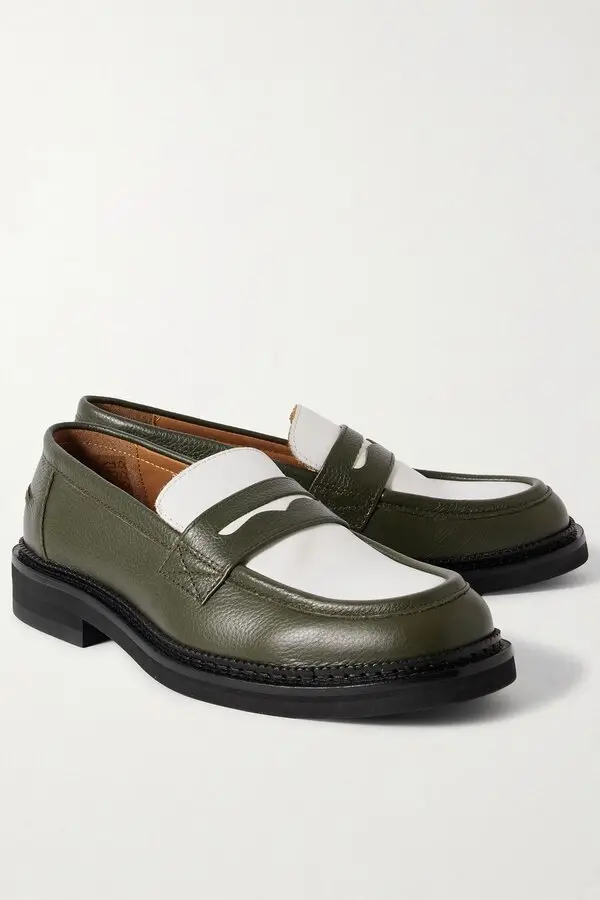 Mr P. Jacques Two-tone Leather Penny Loafers