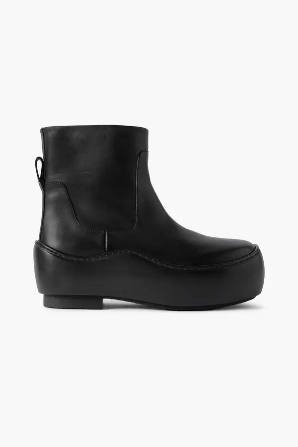 JIL SANDER Exaggerated Sole Leather Chelsea Boots